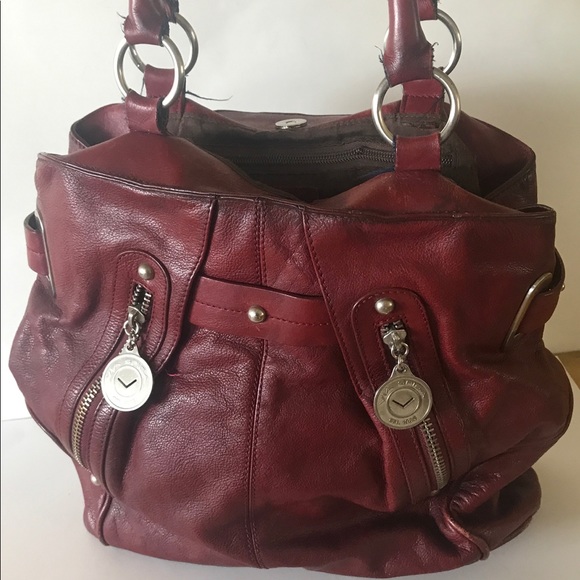Via Spiga | Bags | Via Spiga Large Red Leather Shoulder Bag | Poshmark